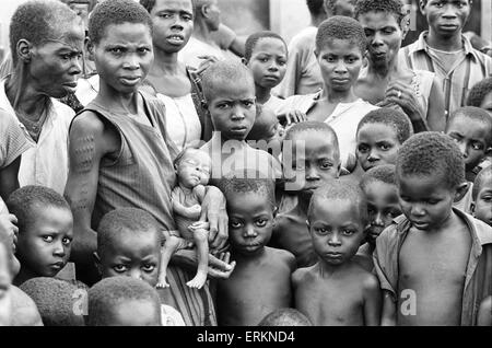 Casualties of Nigerian Civil War, also known as the Nigerian Biafran War. July 1968 Stock Photo ...