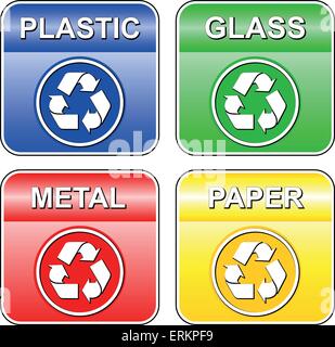 Waste sorting garbage bin vector Stock Vector Image & Art - Alamy