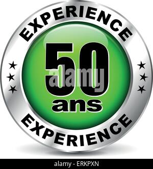 vector illustration of ten years experience icon on white background ...