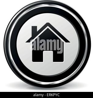 modern round house home app logo symbol circle signs with roof vector ...