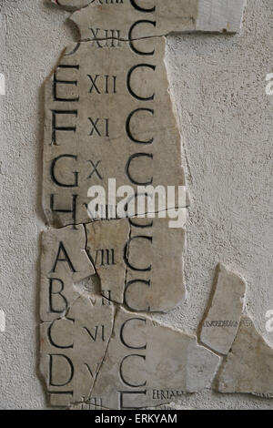 National Roman Museum - ancient calendar Stock Photo - Alamy