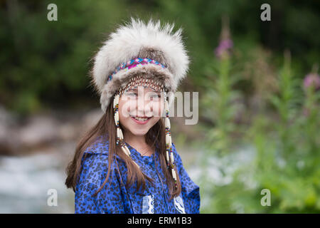 Inupiat Eskimo girl in Traditional Parka Barrow AK Stock Photo - Alamy