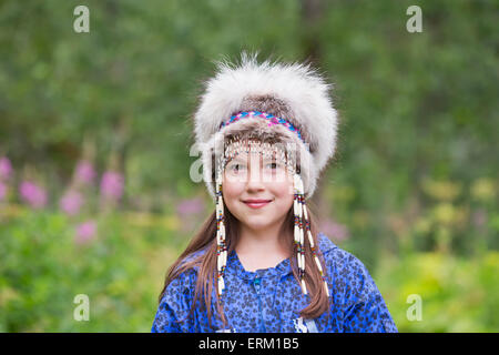Inupiat Eskimo girl in Traditional Parka Barrow AK Stock Photo - Alamy