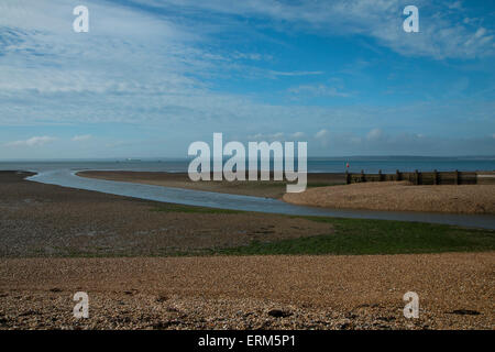 The beach at Meon Shore, Hampshire. The Titchfield Haven National Stock ...