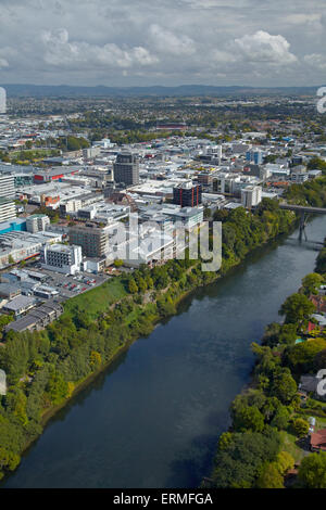 Aerial view of Hamilton CBD, New Zealand Stock Photo - Alamy