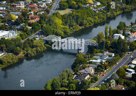 Waikato River and Fairfield Bridge (1937), Hamilton, Waikato, North ...