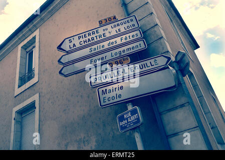 Road signs in France Stock Photo - Alamy