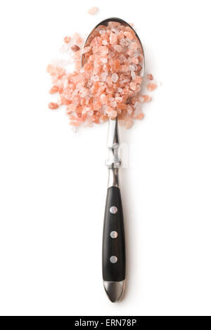 Pink Himalayan salt isolated on white background Stock Photo - Alamy