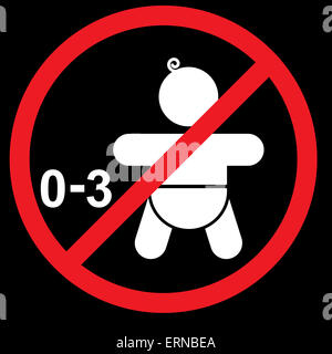 Prohibited from using children under three years icon Stock Photo - Alamy