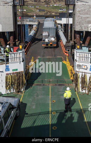 Calmac ferry loading at Uig on Skye Stock Photo - Alamy