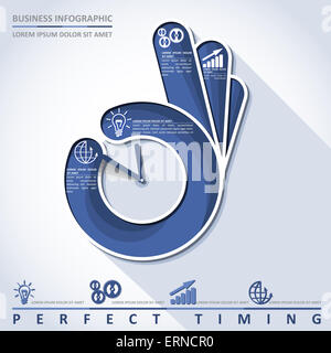 Business infographic - perfect timing Stock Photo - Alamy