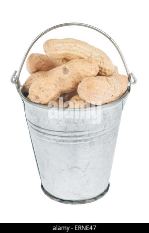 Bucket with nuts isolated on white Stock Photo - Alamy