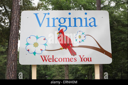 Welcome to Virginia sign Stock Photo - Alamy