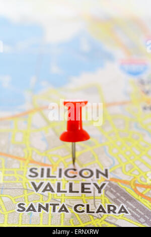 Map of Silicon Valley Stock Photo - Alamy