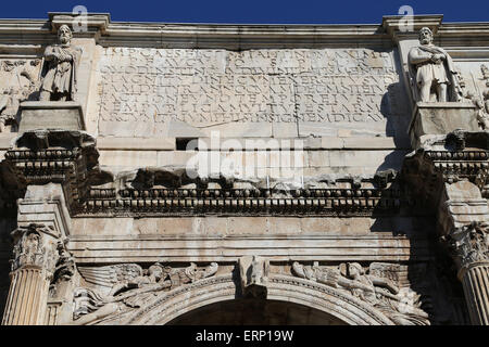 Roman Art. Arch of Constantine. Latin inscription. Rome. Italy Stock ...