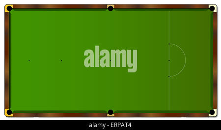 A typical full size snooker table with balls and snooker cues Stock ...