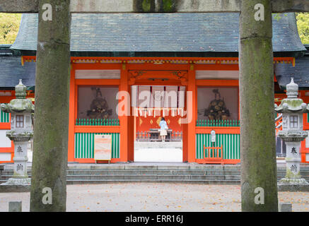Praying at Sumiyoshi Shrine ( Shinto ) Fukuoka, Kyushu, Japan Stock ...