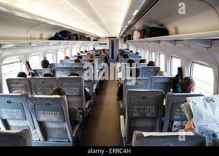 Inside a N700 class shinkansen bullet train Stock Photo - Alamy