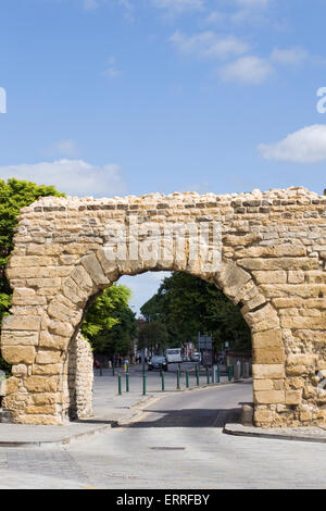 Newport Arch Historic Roman gate in Lincoln, England, uk Stock Photo ...