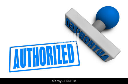 Authorized Stamp or Chop on Paper Concept in 3d Stock Photo - Alamy
