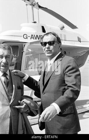 Frank Sinatra, flies into London Gatwick Airport, on his personal Gulf ...