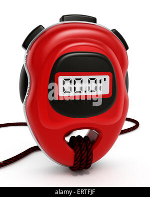 Digital chronometer isolated on white background. 3D illustration Stock ...