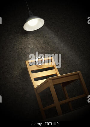 Police interrogation / interview room Stock Photo - Alamy