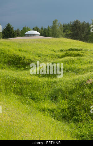 Shell craters beneath French artillery emplacement, Ouvrage de ...
