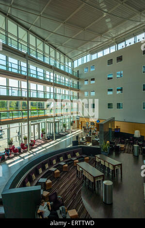Radisson Blu Hotel reception area, Stansted Airport, London Stock Photo ...