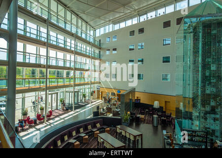 Radisson Blu Hotel reception area, Stansted Airport, London Stock Photo ...