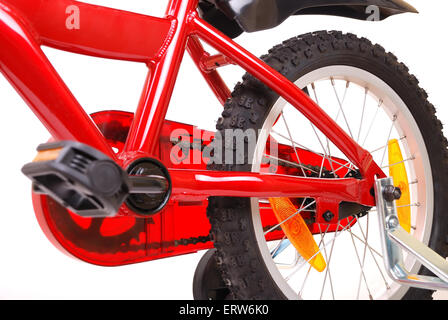 New red children's bicycle isolated on white background Stock Photo - Alamy