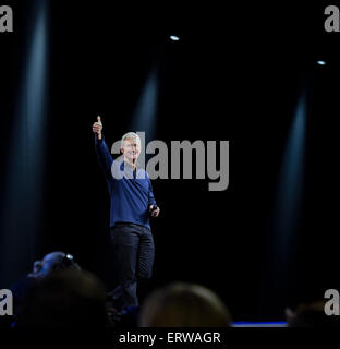 Tim Cook, CEO of Apple, attends an opening ceremony of the China ...