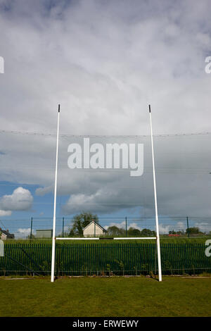 gaelic football goal and catch net on a pitch at Clones county monaghan ...