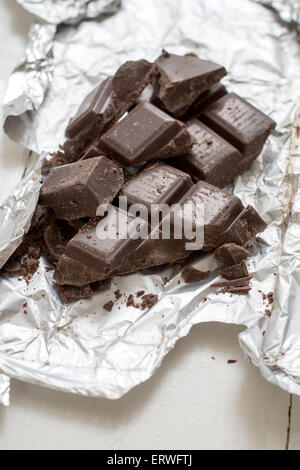 Chopped dark chocolate Stock Photo - Alamy
