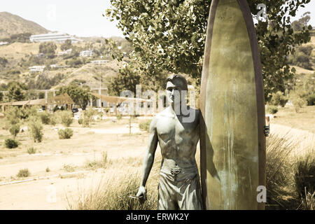 California Surfer Dude Statue Stock Photo - Alamy
