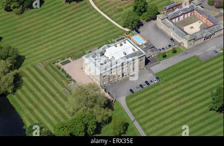 aerial view of Packington Hall in Packington Park near Birmingham, UK ...