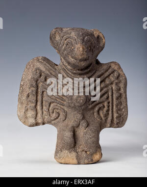 anthropomorphic figure in argil or clay, ancient art of ecuador Stock ...