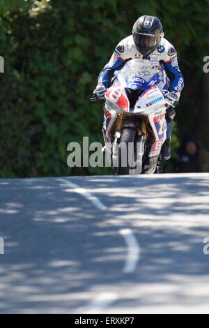 Douglas, Isle of Man. 9th June, 2015. Paul Shoesmith in action during ...