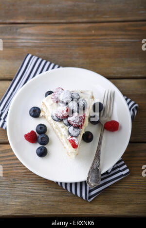 delicious cake with blueberries Stock Photo - Alamy