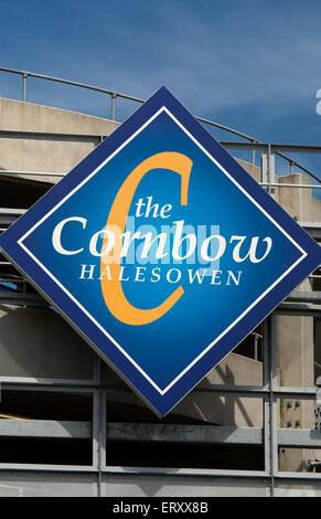 The Cornbow Shopping Centre sign, Halesowen, West Midlands, England, UK ...