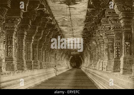 Ramanathaswamy Temple passage ceiling Rameswaram Rameshvaram Tamil Nadu ...