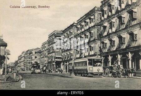 Old vintage 1900s picture of trams and horse carts , Byculla , Bombay ...