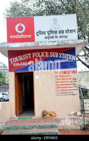 Police sub station Khajuraho temple Madhya Pradesh India Asia Stock ...