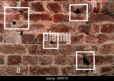 Brick wall with bullet holes Stock Photo: 128469801 - Alamy