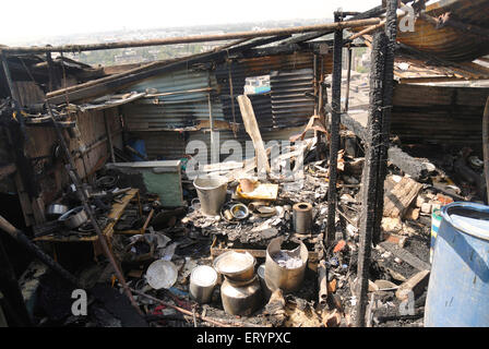 Asalfa slums fire damage , Asalpha slum , Ghatkopar , Bombay , Mumbai ...