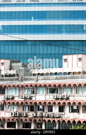 glass windows with air conditioners, bombay, mumbai, maharashtra, india ...