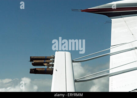 Cloud seeding by piper aircraft ; Nashik ; Maharashtra ; India , Asia ...