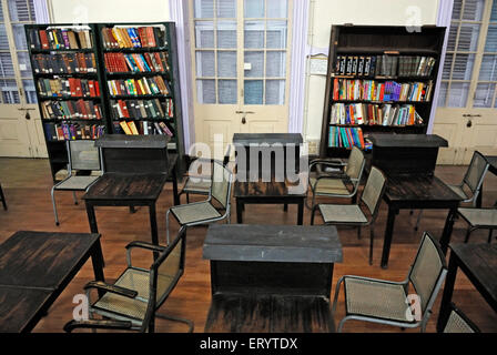 Interior of town hall asiatic library Bombay Mumbai ; Maharashtra ...