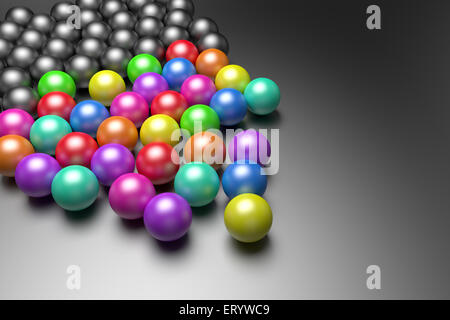 3d rendering of a lot of colored balls Stock Photo - Alamy