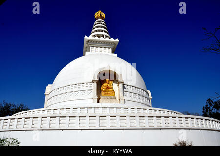 Vishwa Shanti Stupa (Peace Pagoda) in Rajgir, Bihar, India Stock Photo ...